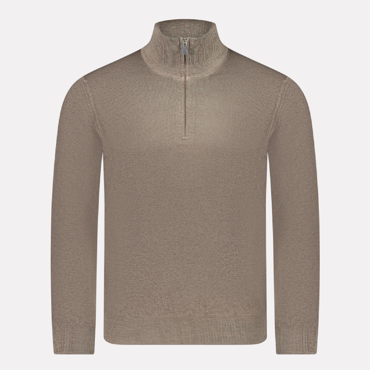 Italian Made Merino Wool Quarter Zip Mock / Hazel Nut– Churchills ...