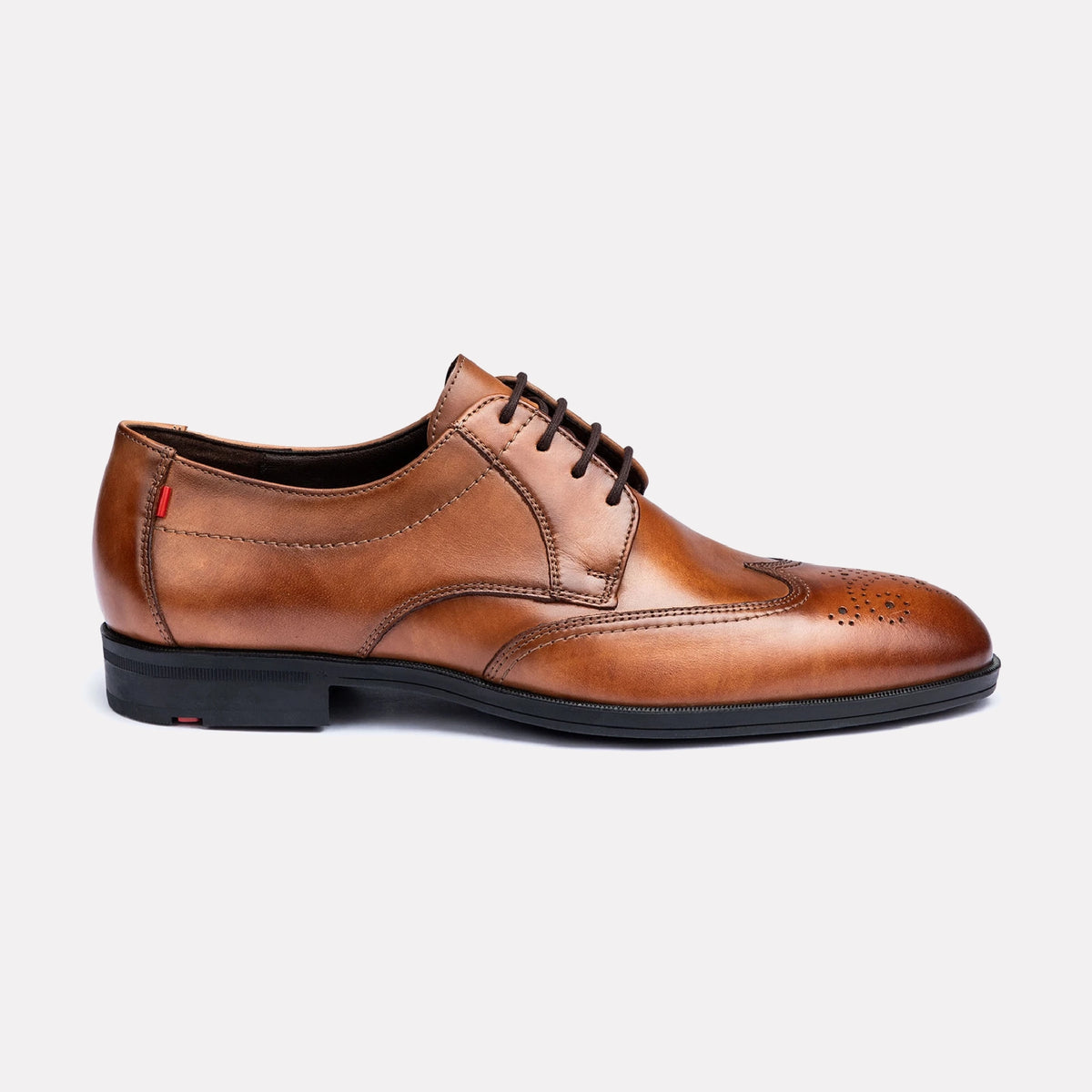 Farley Genuine Perforated Calf Leather Dress Shoe / Hazel– Churchills ...