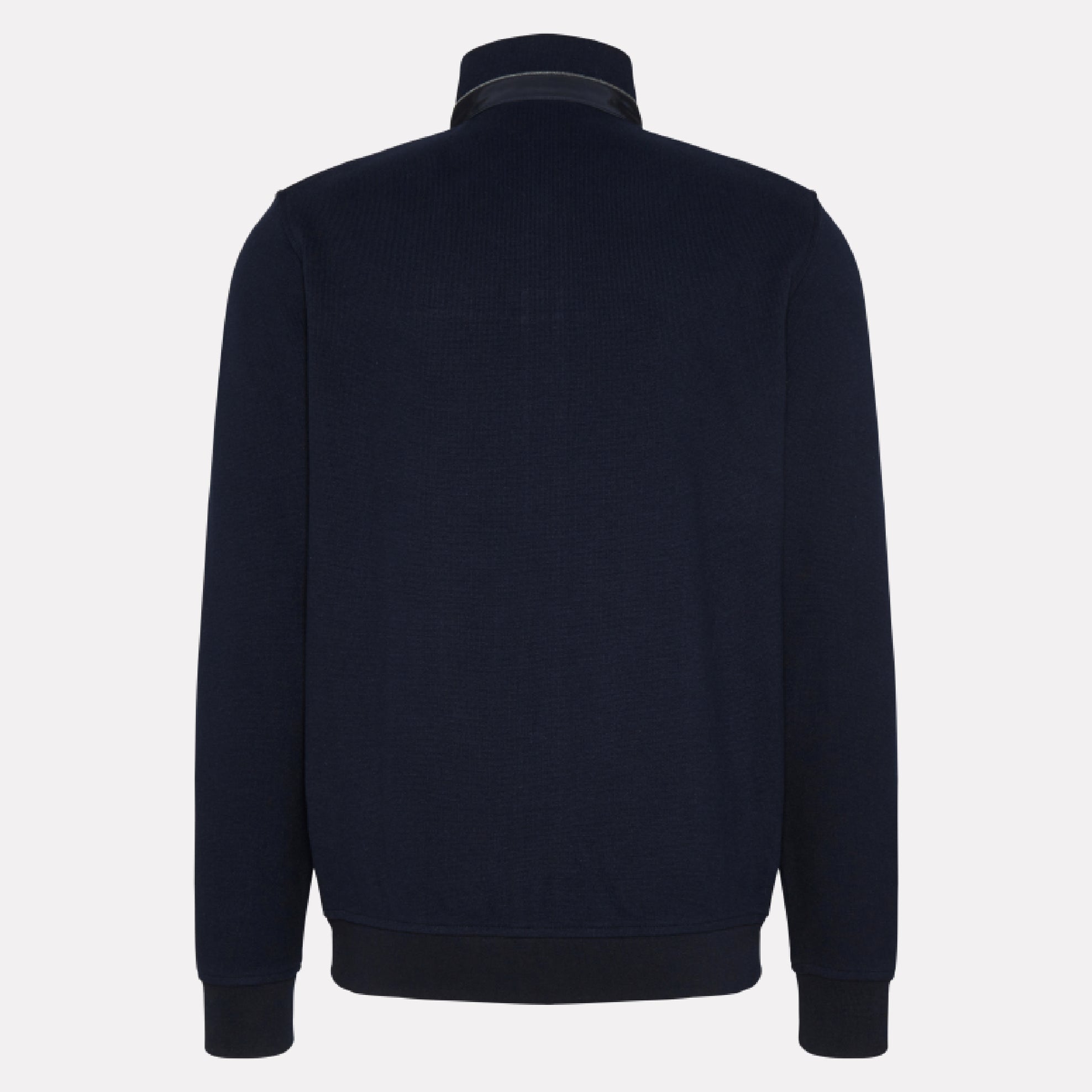 Bugatti Full Zip Quilted Two Tone Cotton Poly Knit Jacket / Navy ...