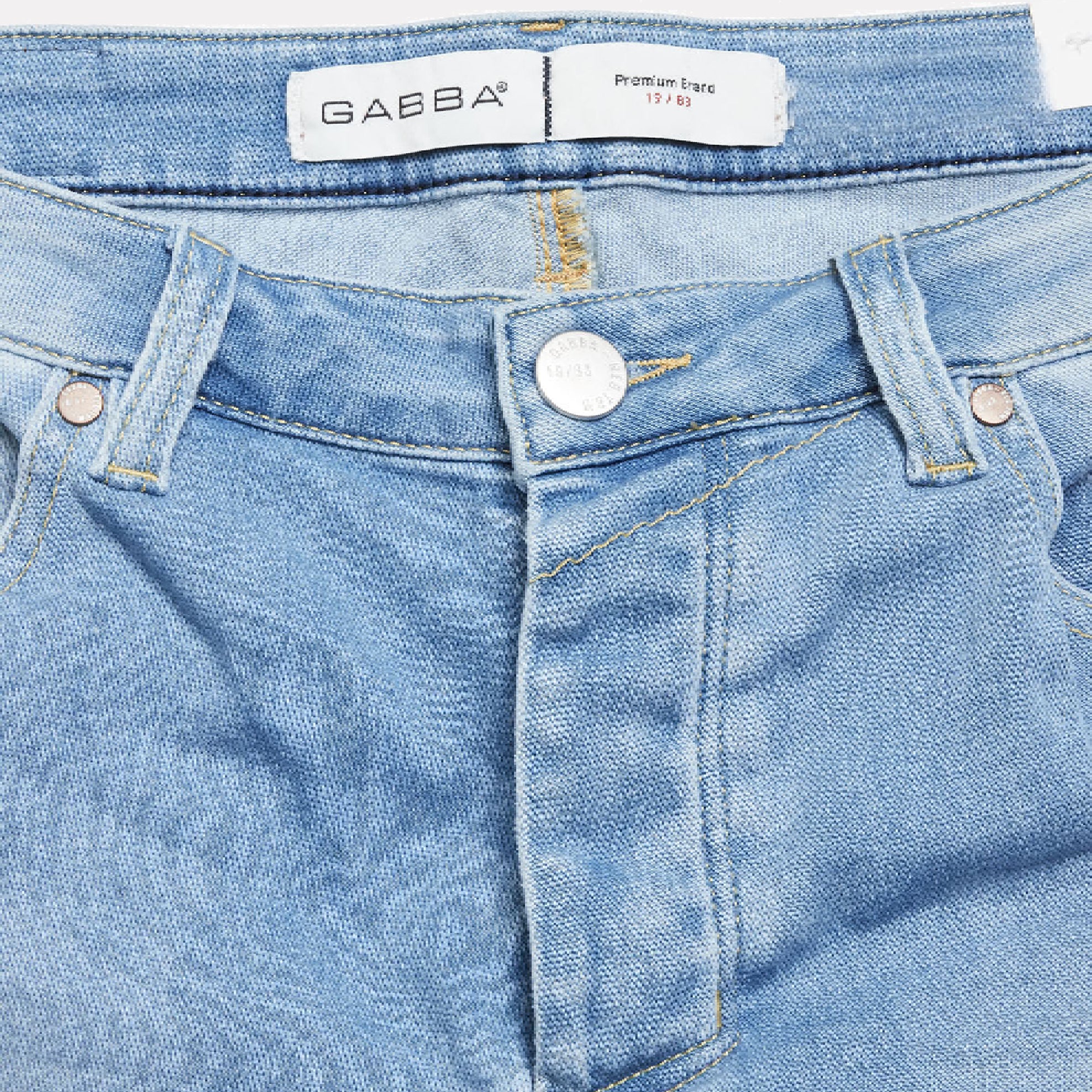 GABBA "Jason" Slim Fit Denim Short / Light Blue Wash– Churchills ...